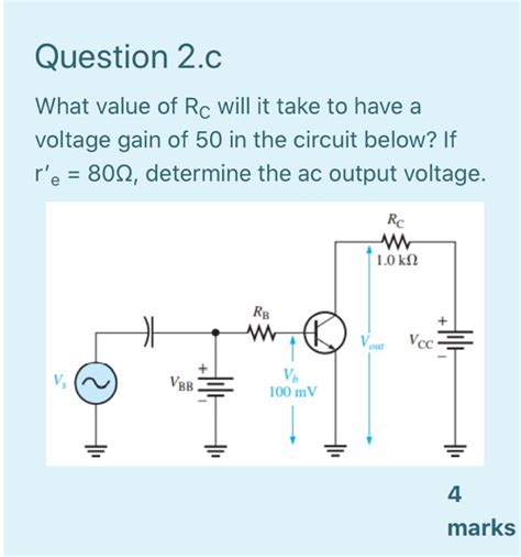 Solved Question 2 A Determine Ib Ic Ie Vbe Vce And Vce