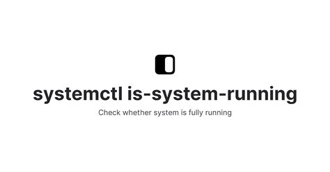 systemctl is system running fig