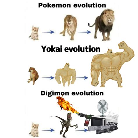 Pokémon Evolution Normal Yokai Evolution Stronger And Stronger Digimon Evolution Actually