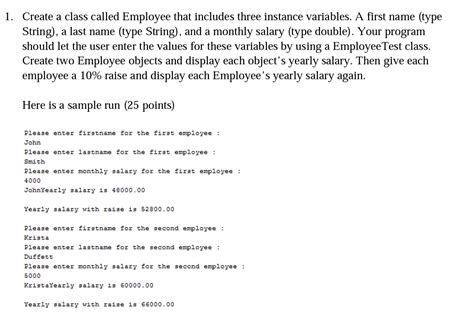 Solved Create A Class Called Employee That Includes Three