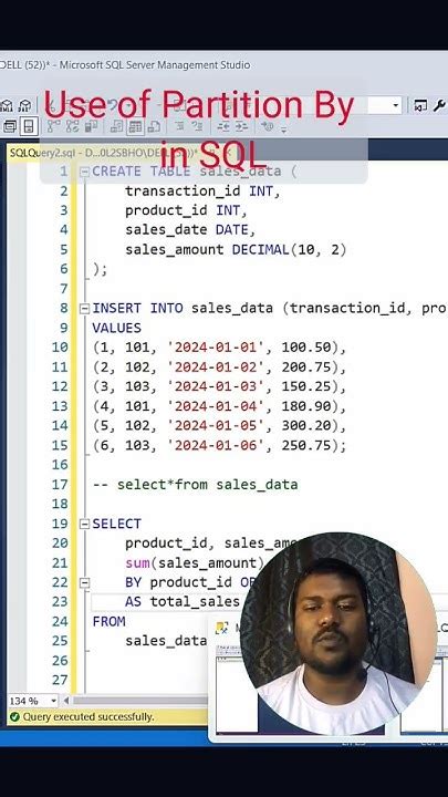Partition By In Sql Server Sql Database Dataanalysis