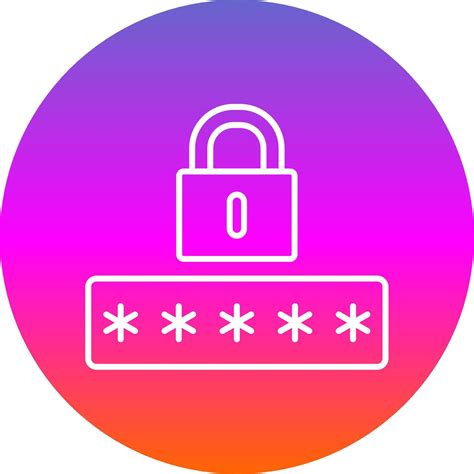 Password Line Gradient Circle Icon 38736710 Vector Art At Vecteezy