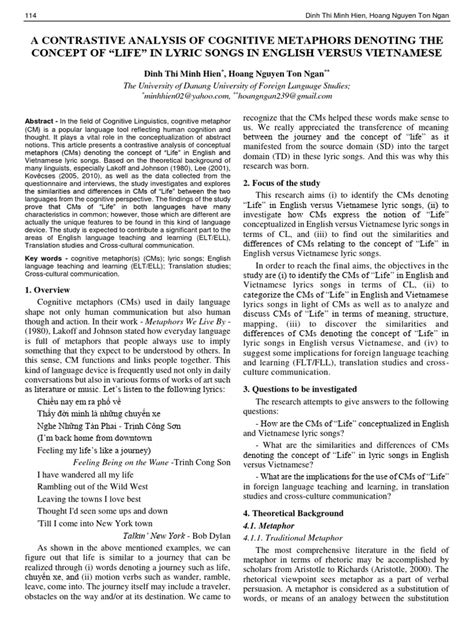 Paper 1 Cognitive Metaphor Pdf