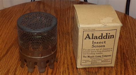 Original Aladdin Kerosene Lamp Brass Bug Screen And Box Used Part 4848782410