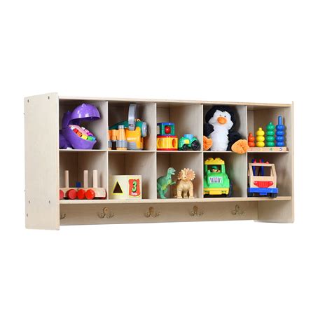 Wall Cubby Storage Shelf Wall Storage With 10 Cubbies Tot Mate