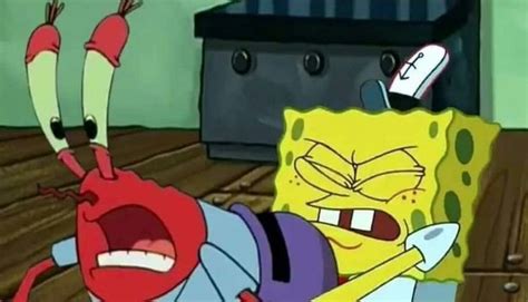 Spongebob Biting Lip