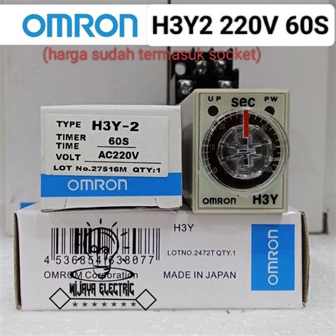 Jual Timer Omron H3y 2 H3y2 220v Ac 60s60detik 5a 8pin Plus Socket