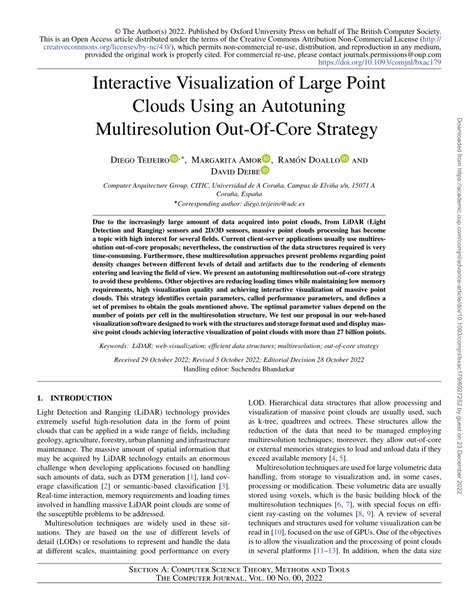 Pdf Interactive Visualization Of Large Point Clouds Using An Autotuning Multiresolution Out Of