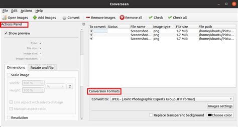 how to batch process images using converseen in ubuntu 20 04 linuxways