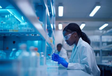 Researchers Laboratories Medical Vaccines Generative Ai Art Premium