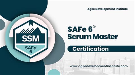 Agile Development Institute Safe 6 0 Certification Pack Ssm Popm