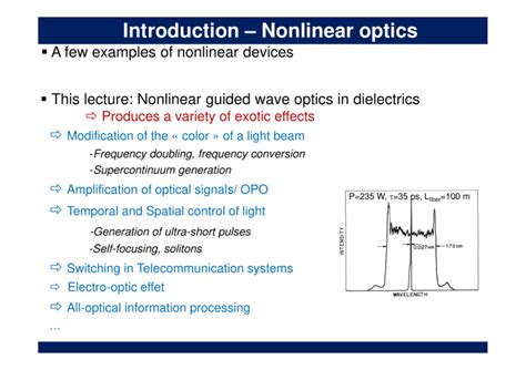 Nonlinear Optics Guided Wave Optics In Dielectrics