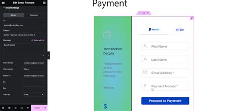 how to style payment form in elementor using better payment wpdeveloper