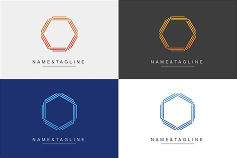 Hexagon Monogram Logo Template Graphic By Ctrl A Studio Creative Fabrica