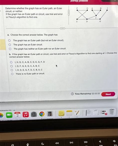 Solved Determine Whether The Graph Has An Euler Path An