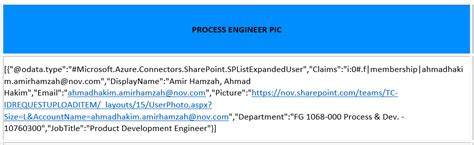 How To View User Email Name Only On Html Table Power Platform Community