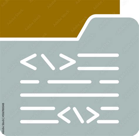 vector design coding folder icon style stock vector adobe stock