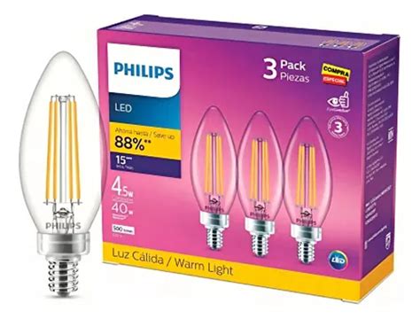 Foco Philips Led Filamento B11 E12 Lc 3p Mercadolibre