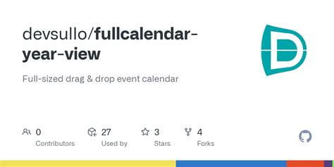 Github Devsullofullcalendar Year View Full Sized Drag And Drop Event