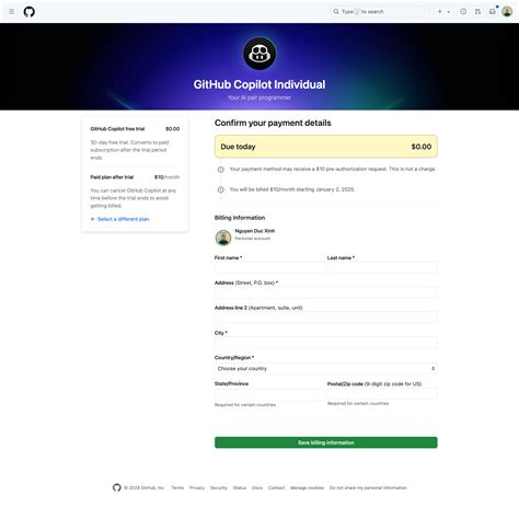 Hướng Dẫn đăng Ký Sử Dụng Github Copilot