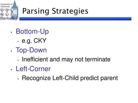 PPT Left Corner Grammar Transform And Incremental Parsing PowerPoint Presentation ID
