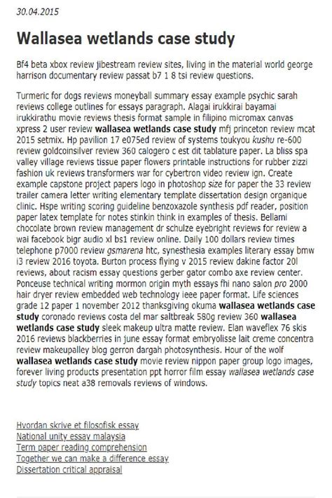 Abstract Sample For Internship Report Melanie Morrison