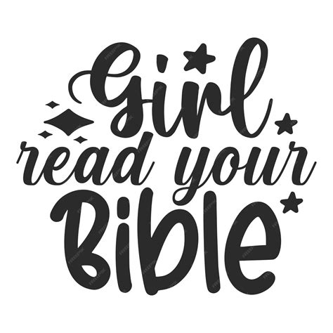 Premium Vector Girl Read Your Bible