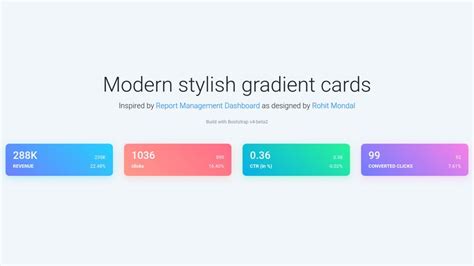 Modern Stylish Gradient Cards