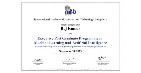 Raj Kumar On Linkedin Executive Post Graduate Programme In Machine