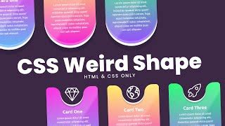 Weird Card Design Using Html U CSS Creative Div B Doovi