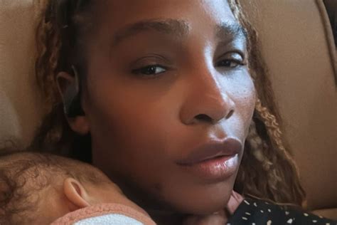 Serena Williams Shares New Photo Of Daughter Adira Sleeping On Her