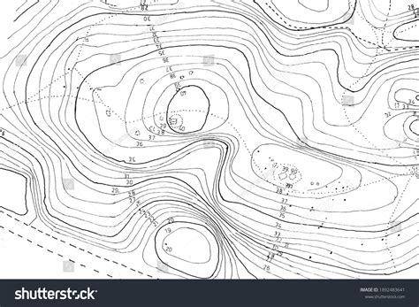 Topographic Map Gradients Numbers Stock Illustration 1892483641