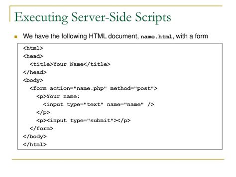 Executing Server Side Scripts Ppt Download