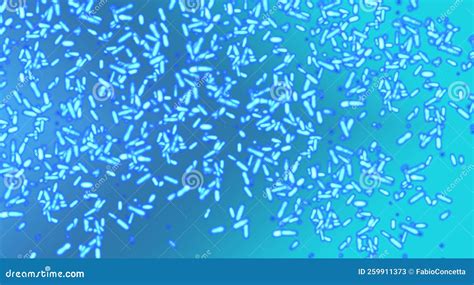 Abstract Blue Biology Background Microscopic Bacteria Germs Stock Illustration Illustration Of