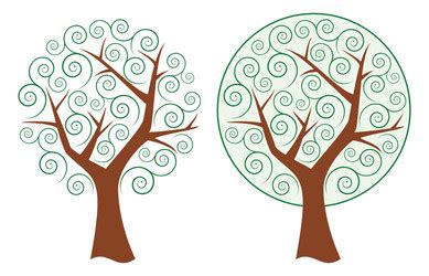 Swirly Tree Royalty Free Vector Image VectorStock