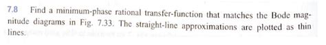 Solved 7 8 Find A Minimum Phase Rational Transfer Function
