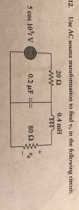 solved 12 use ac source transformation to find vo in the