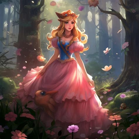 Premium Ai Image Vibrant Adventures Mario Zelda And Princess Peach Unleash Their Magic In The