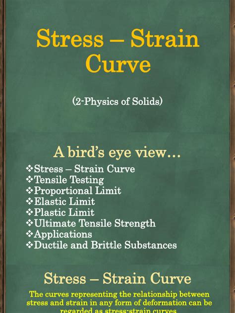 Pos Lecture 2 Stress Strain Curve Pdf Deformation