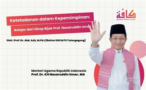 Keteladanan Dalam Kepemimpinan Belajar Dari Sikap Bijak Prof