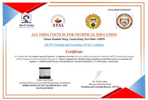 Aicte Atalacademy Fdp Artificialintelligence Supercomputing Datascience