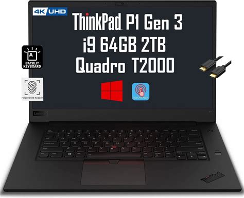 Lenovo Thinkpad P1 Gen 3 I9 10885h · T2000 Max Q · 15 6” 4k Uhd 3840 X 2160 Oled · 2tb Ssd