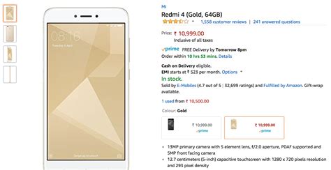 Redmi Now Available In Open Sale Via Amazon The Indian Wire