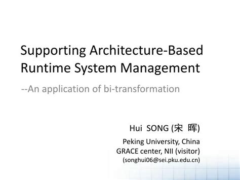 ppt supporting architecture based runtime system management