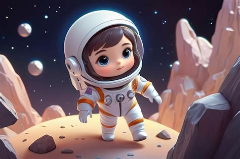 Premium Photo Very Detailed Tiny Cute Astronaut