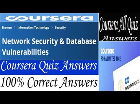 Learn Network Security Database Vulnerabilities Coursera Quiz Answers ...