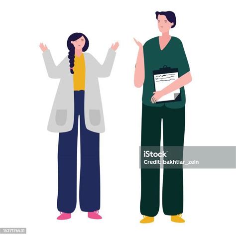 의사 및 간호사 전문직 의료 지원 의료 서비스 병원이나 의원에서의 전문 치료 간호사에 대한 스톡 벡터 아트 및 기타 이미지 간호사 건강 진단 건강관리와 의술 Istock