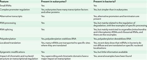 Bacterial Transcriptome Features That Recall Eukaryotic Complexity Download Table
