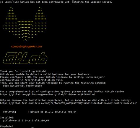 how to install gitlab on rocky linux 9 almalinux 9 computingforgeeks