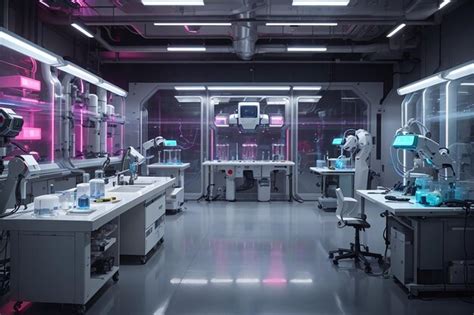 Premium Ai Image Robotics And Automation Futuristic Science Lab